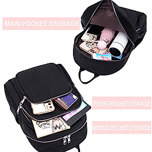 BMVMB Women Backpack Nylon Shoulder Bag Casual Lightweight Backpacks Rucksack Daypack for Women Girl