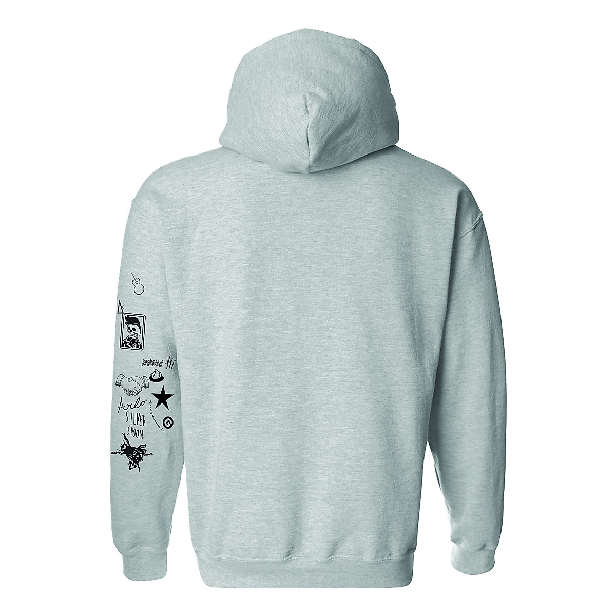 ALLNTRENDS Adult Hoodie Harry Tattoos 2021 Newest Sweatshirt Cool Top Trendy Hooded (2XL, Sporty Grey)