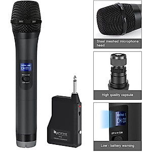 Wireless Microphone, Handheld Dynamic Microphone Wireless mic System for Karaoke Nights and House Parties to Have Fun Over The Mixer,PA System,Speakers-Fifine Technology K025