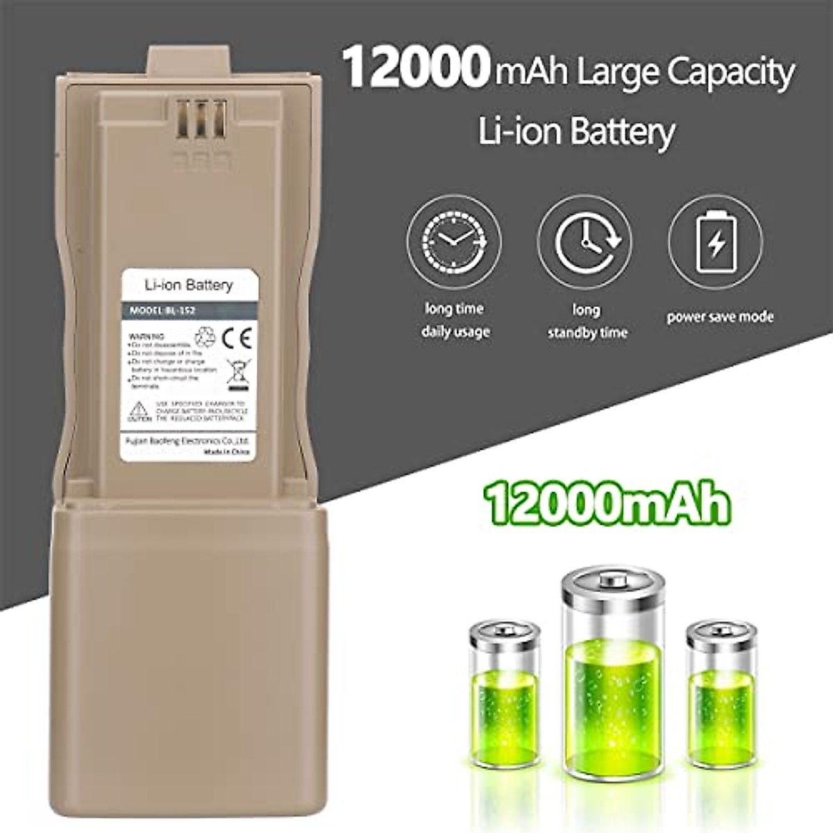 Baofeng AR-152 10W Ham Radio Military Grade Two Way Radio for Adults,Long Range Rechargeable Tactical Radio with Speaker Mic and Tactical Antenna Full baofeng Accessories Walkie Talkies