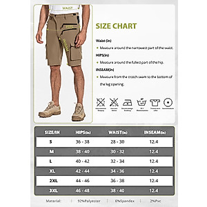 Hiauspor Men's Hiking Cargo Shorts Quick Dry Lightweight Casual Fishing Tactical Golf for Outdoor with 5 Pockets(Khaki, Medium)