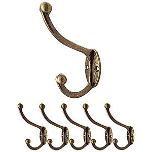 shlutesoy Vintage Bronze Home Furniture Wardrobe Wall Mount Hook Clothes Towels Hanger Bronze