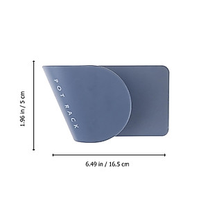 Hemoton 5 Pairs of Wall Mount Pot Lid Organizers Racks Plastic Pot Lid Storage Racks Holders for Kitchen Wall (Blue)