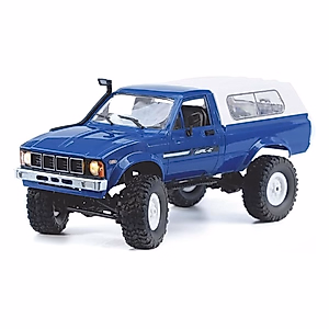 Apawband RC Crawler WPL C24 RC Rock Crawler RC Truck 4x4 Off Road RTR, 1/16 Scale Remote Control Truck All Terrain 2.4 Ghz with Proportional Steering LED Lights Hobby Toys Adult