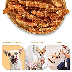 Jungle Calling Dog Treats, Skinless Chicken Wrapped Sweet Potato, Gluten and Grain Free, Chewy Dog Bites for Balanced Nutrition, 10.6oz