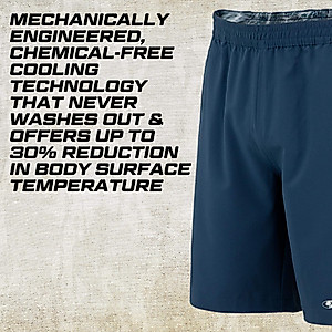 Mossy Oak Standard Men's Lounge Comfy Gym Shorts with Pockets, Mo Blue, Large