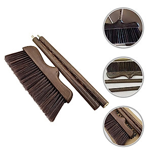Zerodeko Vintage Trash Clean Broom Indoor Broom Portable Cleaning Brush Garbage Sweeping Broom Escobas para Barrer Piso Handle Cleaning Broom Garden Furniture Easy to Carry Wooden Office