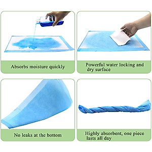 Payanwin 100 Pack Disposable Changing Pads Baby Disposable Underpads Waterproof Diaper Changing Pad Breathable Underpads Bed Table Protector Mat, 17.8 Inches x 13 Inches