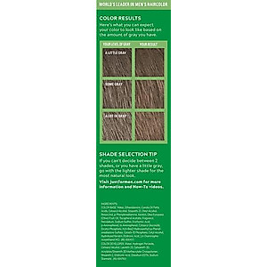 Just For Men Shampoo In Color, Hair Color for Men with Keratin and Vitamin E for Stronger Hair, Restores Natural Hair Color, Light Brown, H-25, Pack of 1