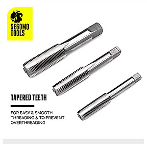 Segomo Tools 110 Piece Hardened Alloy Steel SAE Tap And Die Threading Tool Set With Storage Case | SAE Tap and Die Set | Rethreading Kit | Tap Set | Tap and Die Kit - TD110SAE