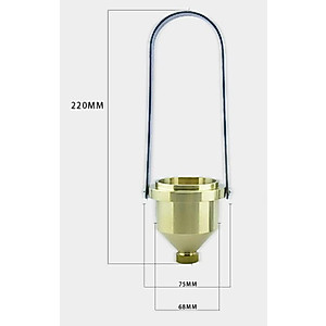 ERLUN Viscosity Cup, Cup Viscosity Cup Dip Type 40ml Stainless Steel Viscometer Flow Cup for Paint Finishes Oil Dye Sauce Honey
