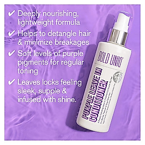 BOLD UNIQ Purple Leave In Conditioner for Dry & Damaged Blonde, Platinum & Gray/Silver Hair. Light Toning, Hydrating & Detangling. Peta-approved, Vegan & Cruelty-Free. Sulfate & Paraben Free.