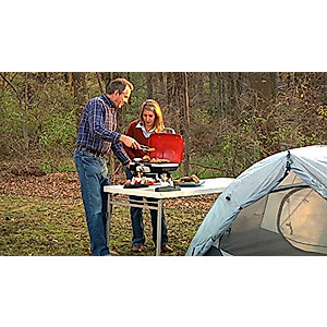 Cuisinart CGG-180T Portable, 17.6 x 18.6 x 11.8-Inch, Petit Gourmet Tabletop Gas Grill, Red