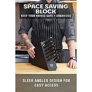 DALSTRONG 12pc Professional Knife Block Set-Black Titanium Nitride Coated-Gift High-Carbon Stainless Steel Knife Set with Block-NSF Certified Premium Kitchen Set