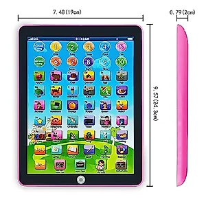 Kids Learning Pad/Tablet Interactive Toddler Toys with Words Numbers Alphabets Music Electronic Educational Toy for Preschool Boys & Girls 3-8 Years Old (Blue)
