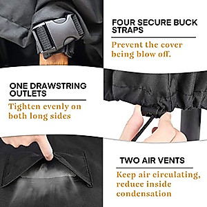 Outdoor Furniture Cover Waterproof, Extra Large Patio Furniture Covers Waterproof Patio Table Cover Rain Snow Dust Wind-Proof, Anti-Uv, Fits for 10-12 Seats(137" L x 102" W x 35" H)