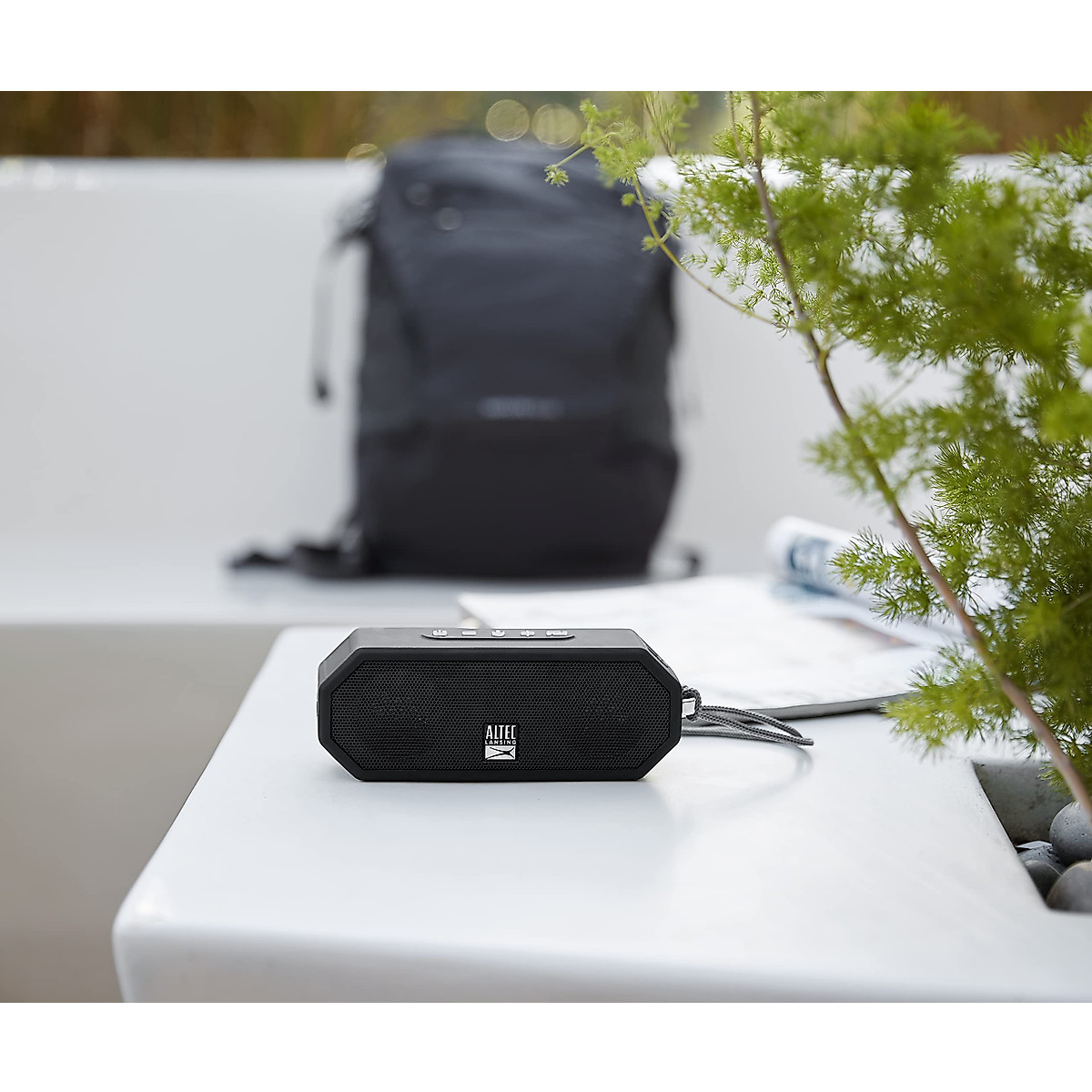 Altec Lansing LifeJacket H2O 4 - Waterproof Bluetooth Speaker, Durable & Portable Speaker with Voice Assistant, 10 Hour Battery Life & 100 Foot Range, Black