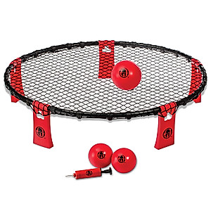 Franklin Sports Spartan Spyderball Game Set - Includes 3 Balls, Carrying Case and Rules - Played Outdoors, Indoors, Yard, Lawn, Beach - Durable Tight Net