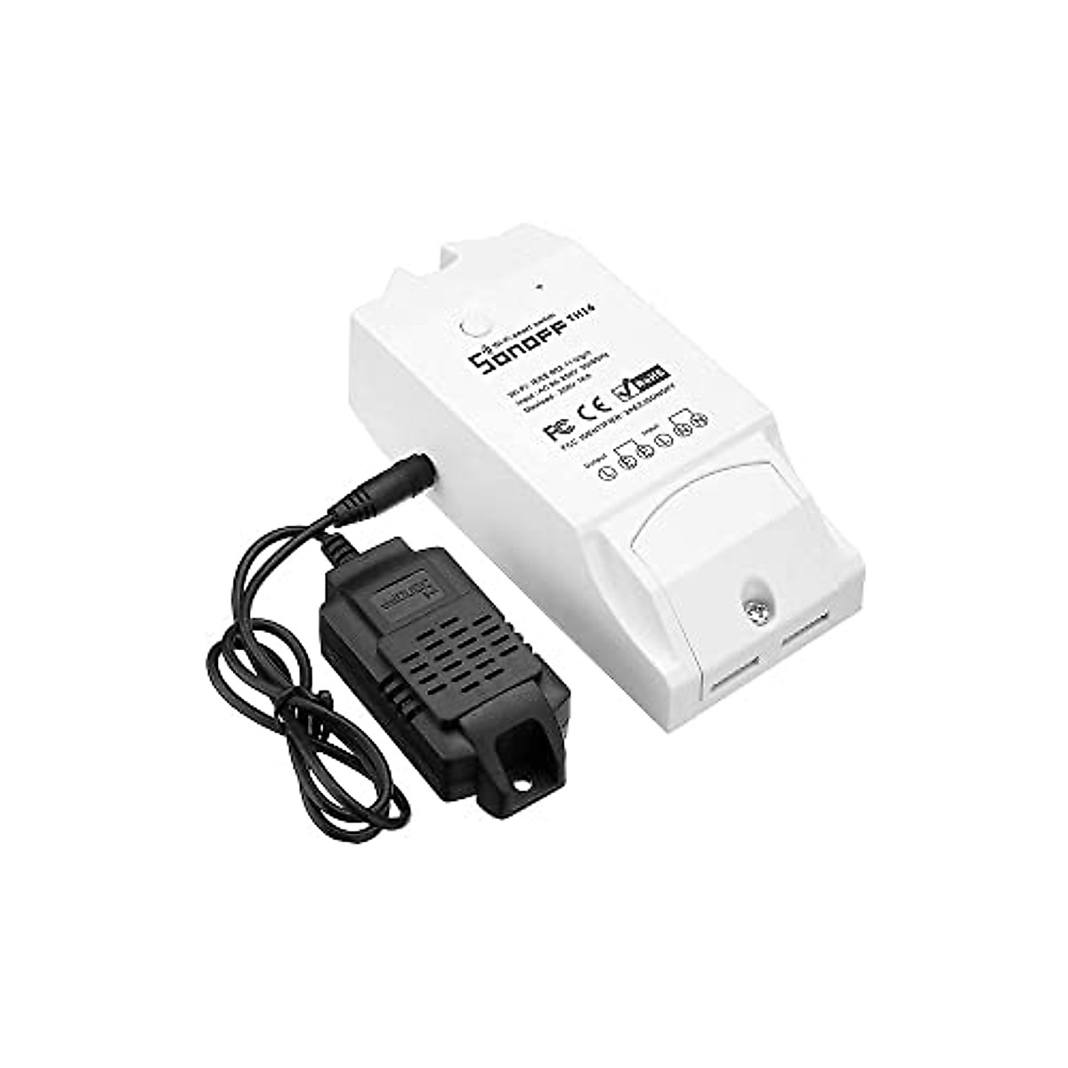 Sonoff TH16 Temperature and Humidity Monitoring WiFi Smart Switch for DIY Smart Home,Compatible with Alexa(16A)