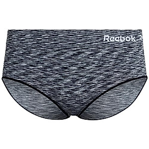 Reebok Women's Plus Size Hipster Panties - 4 Pack Performance Seamless Underwear for Women, Made to Fit Your Curves (1X-3X), Size 3X, Green/Lily/Black/Black
