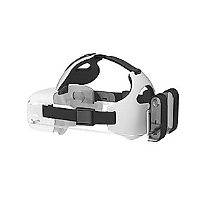 COSOOS Head Strap for Quest 2 Elite Strap, Comfortable Headband with Battery Holder Bracket for Enhanced Comfort and Long Playtime in VR, Reduce Head Pressure (Power Bank not Included)
