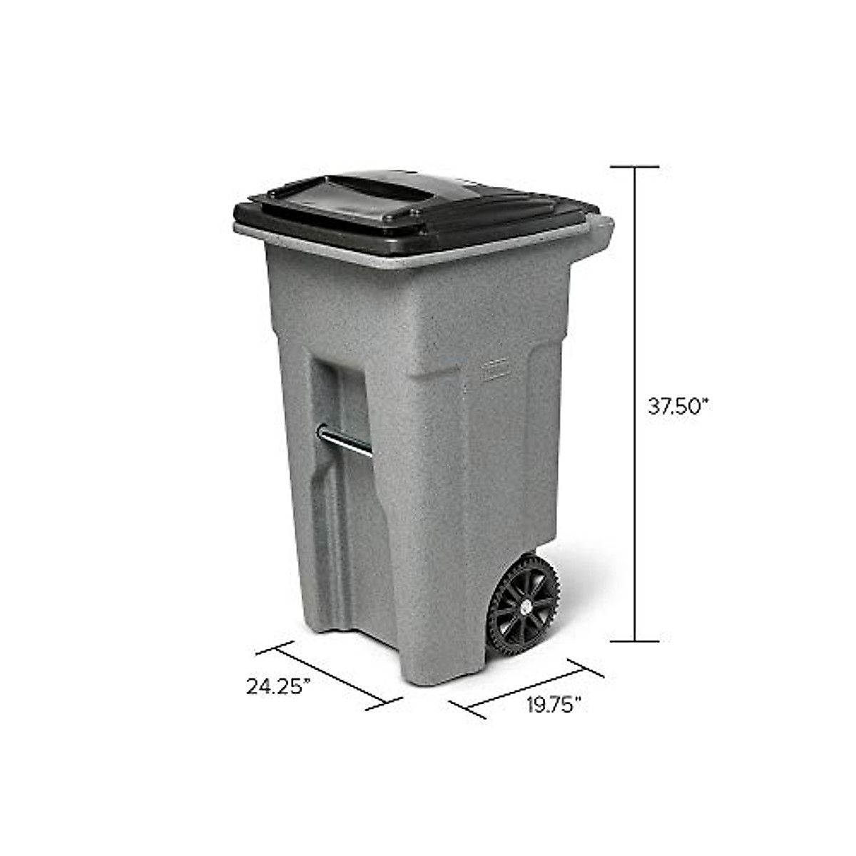 Toter 32 Gal. Greenstone Trash Can with Wheels and Lid