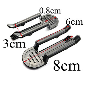 Pro Bamboo Kitchen 20pcs Black Trash Can Bag Clip Garbage Can Clamp 8x3.2cm for Home and Kitchen