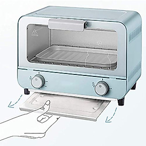 9L Mini Oven,with 800W Adjustable Temperature 50-230 ℃ and 30 Minutes Timer Household Baking Multifunctional Cake Oven (Blue) (Blue)