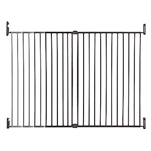 Dreambaby Broadway Extra-Wide Baby Safety GRO-Gate - with EZY Check Indicator Feature - Fits Openings 30-53 inches Wide - Charcoal - Model L2116