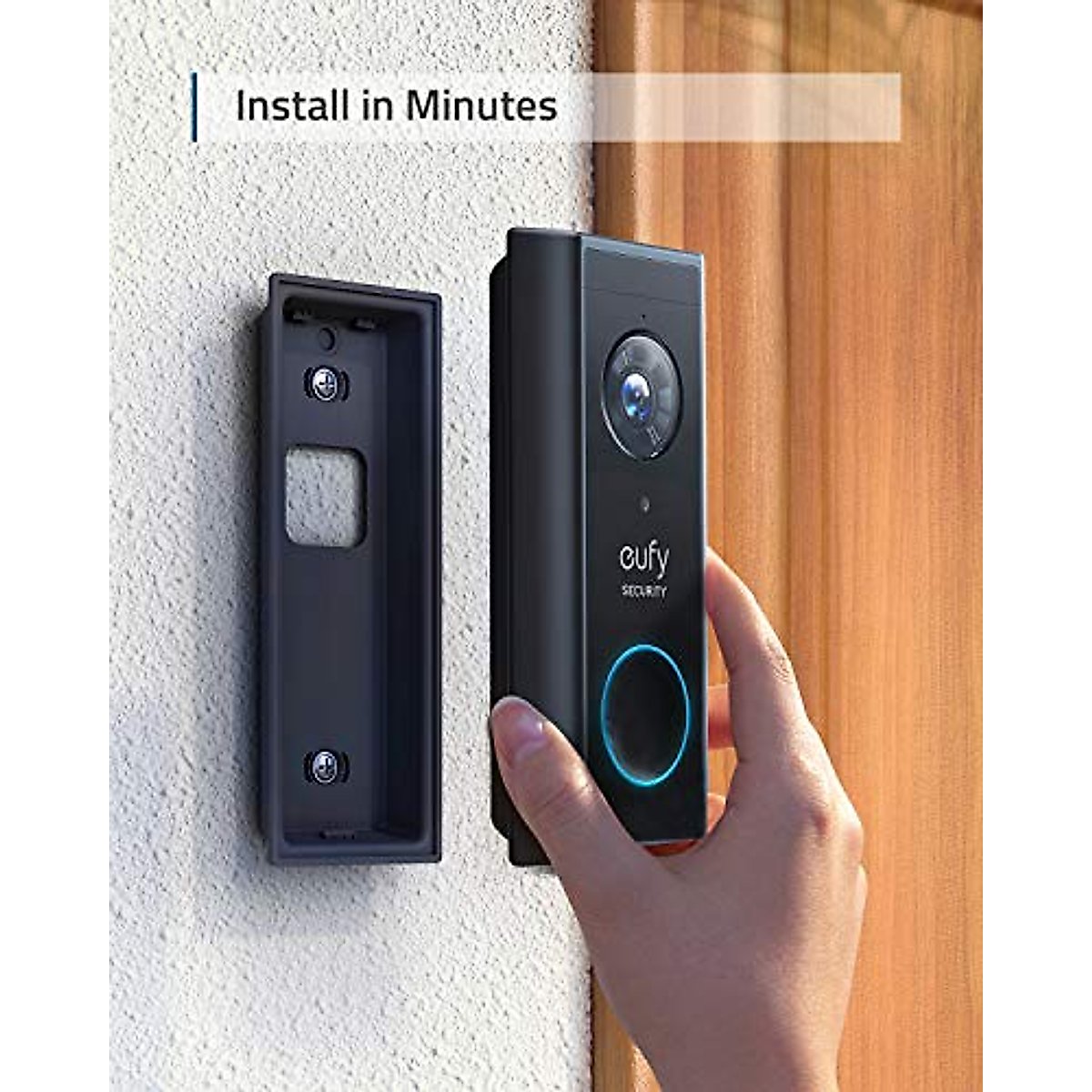 eufy Security, Wireless Add-on Video Doorbell with 2K Resolution, 2-Way Audio, Simple Self-Installation, HomeBase 1, 2, 3 or E Required
