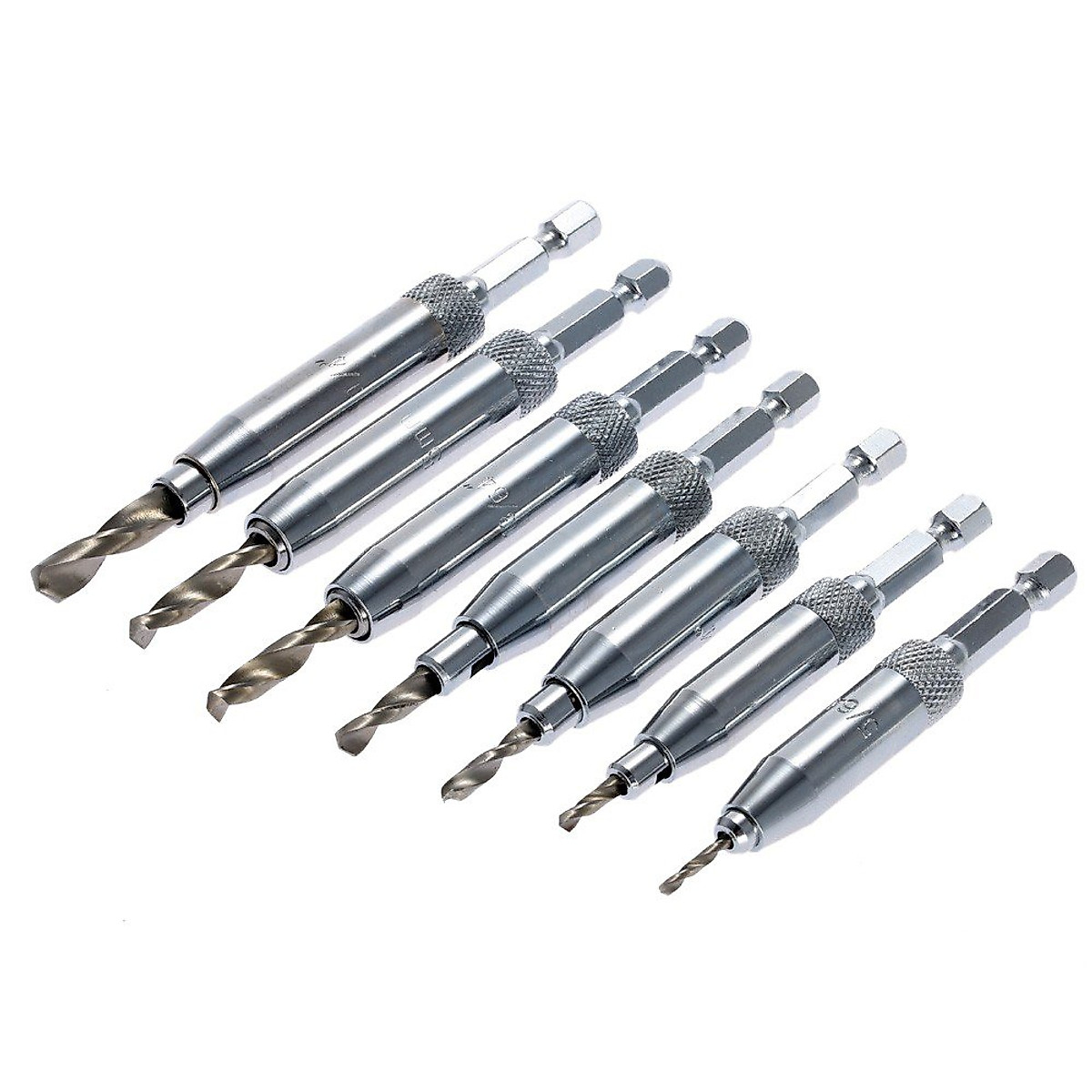 GORCHEN Center Drill Bit Set Self Centering Hinge Hole Drilling Tool Kit Woodworking Hinge Drilling Assortment 5 Sizes 7 Pcs