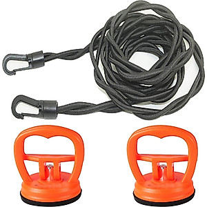 Bungee Clothesline | Braided Cord Travel Clothesline Travel Bungee Cord Laundry Clothesline (with 2 Strong Suction Cups) For Hotel Travel,Camping + Laundry Room,No Safety Pins Needed,Indoor or outdoor