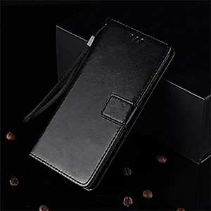 Fansipro Wallet Folio Case for LG V60 THINQ 5G, Premium PU Leather Slim Fit Cover for V60 THINQ 5G, 3 Card Slots, Feel Good, Black