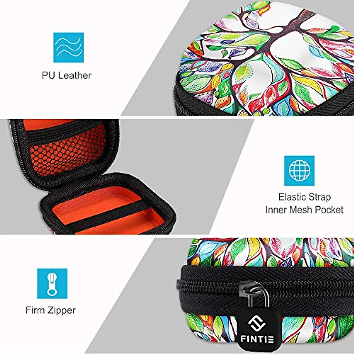 Fintie Case Cover for AirPods 3 (2021), Hard EVA Shockproof Portable Full Protective Cover Carrying Bag Compatibe with AirPods 1/AirPods 2/ AirPods 3 Charging Case Accessories, Love Tree