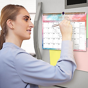 Lbylyhxc 2024 Calendar - Includes January 2024 to December 2024 - 18 Monthly Wall Calendar 2023-2024, 11 x 8.5 Inches.Thick Paper with Julian Dates and Block for New Year and Christmas Presents (Colorful)