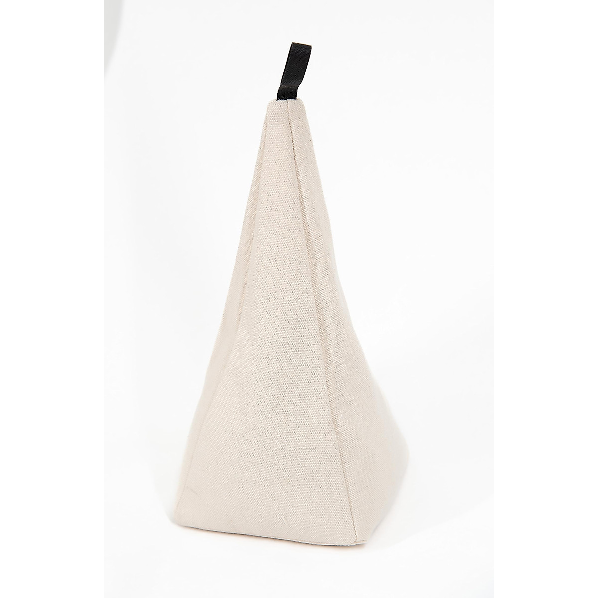 12" Tall Large Door Stoppers for Bottom of Door, Anti Slip Canvas Heavy Duty Door Stop, Cute Decorative Doorstop (White)