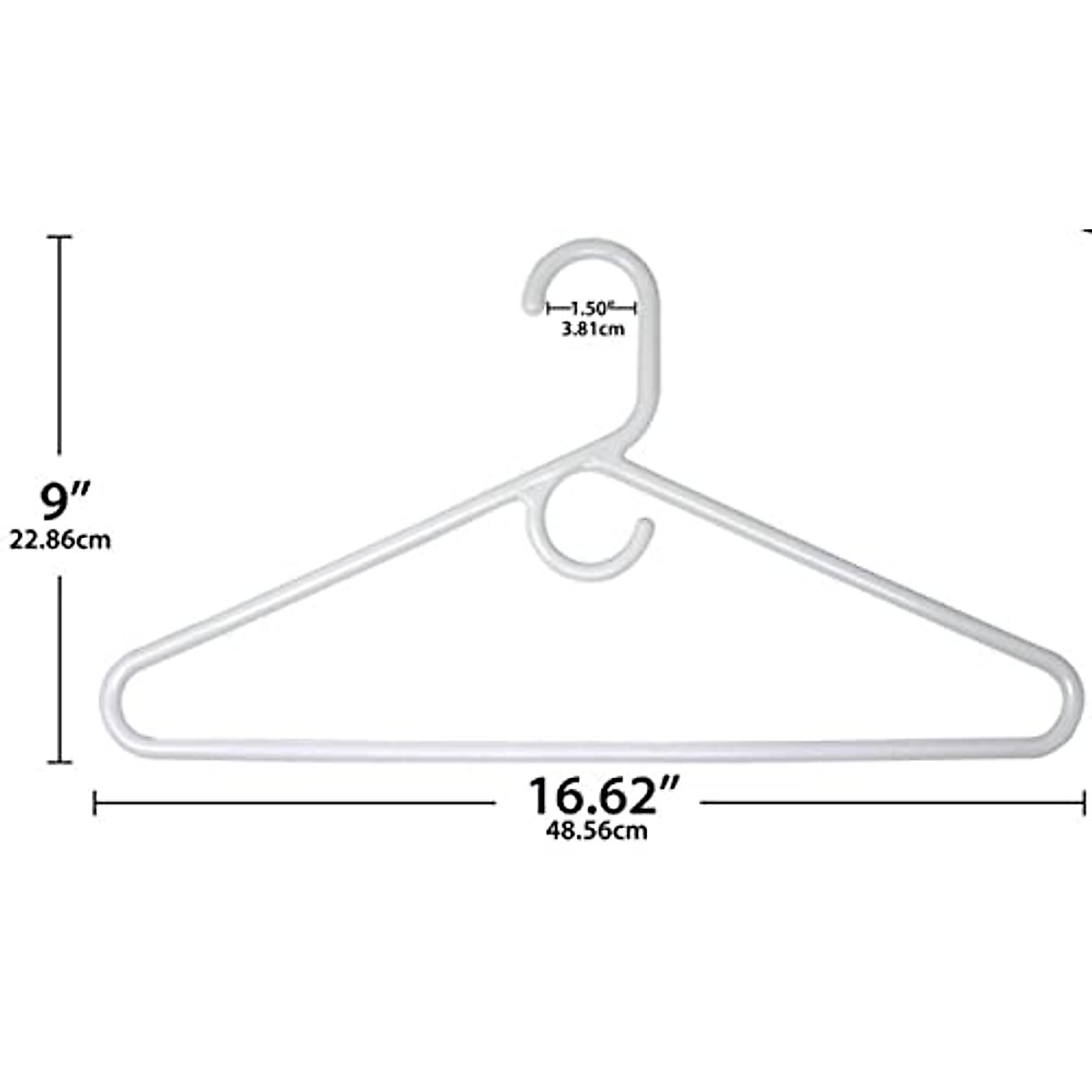 Mainstays Super Heavy Weight Hanger, White, 9-Pack (Pack of 2)