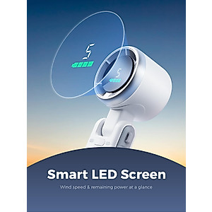 Diveblues Portable Handheld Turbo Fan, 5 Gear Wind, Battery Operated, Up to 12 Working Hours, 3 IN 1 Hand Fan with Air Turbo Tech Cooling Fan for Outdoor Activities, Travel, Working