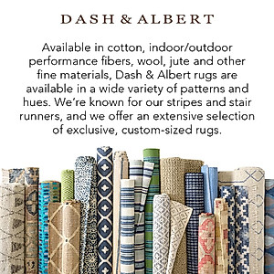 Dash & Albert Safety Net Handwoven Indoor/Outdoor Rug, 8 X 10 Feet, Blue/Grey Geometric Pattern