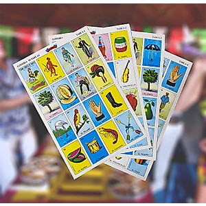 Loteria Mexicana Tradicional Jumbo Don Clemente 10 Jugadores 100 Fichas Poker - Jumbo Size Mexican Bingo Set with 100 Plastic Chips for 10 Players Board Game