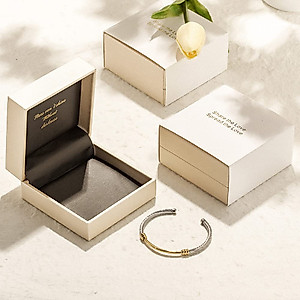 WISTIC Gold Bracelet Bangle for Women Silver Mixible Cable Wire Cuff Twisted Chunky Polished Bracelet for Stainless Steel Vintage Adult Jewelry