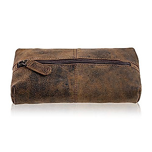 KomalC Leather Zip-Lock Cosmetic Makeup Pouch Bag Pen Pencil case **SALE**