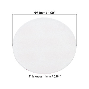 PATIKIL 51mm/1.99inch Foam Lid Liner, 100Pcs PS Foam Resistant Tamper Pressure Sensitive Seal for Bottle Cap Liners Seals, White Red