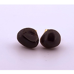 Natural Black Onyx Gold Stud Earrings NBOGSE4