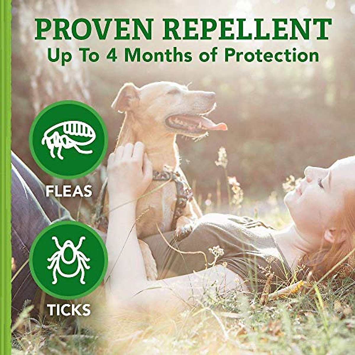 Natural Care Repellent Flea and Tick Collar for Dogs and Puppies - 4 Month Flea & Tick Treatment for Dogs - Repels Fleas & Ticks with Certified Natural Oils