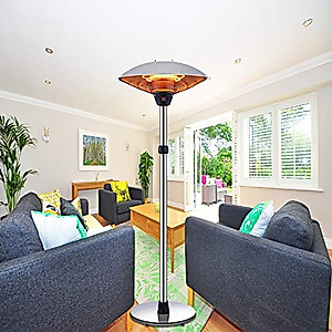 SOARRUCY Patio Heaters for Outdoor - Stainless Steel Outdoor Heater 3 Levels Adjustable Power Waterproof, Dump Power Off Outdoor Heaters for Patio