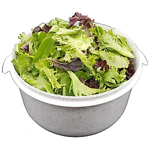 APSI Store Kernel Katcher Popcorn Bowl Set - Popcorn Sifter Shaker Kernel Catcher and Separator, Large and Reusable With Lid, Dishwasher Safe, Recycled Plastic with Handle (White Granite)