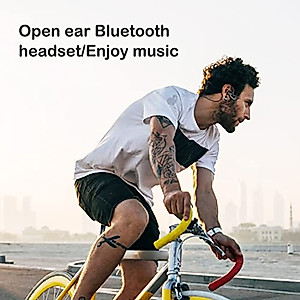 KauLueDer Conduction Open Ear Bluetooth Headphone,V5.1 Air Conduction Earphone with Built-in Microphone for Fitness/Office/Home/Leisure