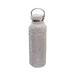 750ml Rhinestone Thermos Cup, Stainless Steel Thermal Bottle, High-end Insulated Thermos Coffee Cups, Diamond Bling Vacuum Flask Mug with Hanger Best Gift for Men Women, 25OZ Capacity…
