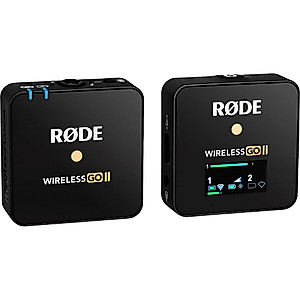 Rode Wireless GO II Single Compact Digital Wireless Microphone System/Recorder Bundle with Omnidirectional Lavalier Microphone for Wireless GO Systems